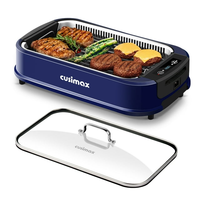 CUSIMAX 1500W Smokeless Indoor Grill,Electric Grill,Non-stick Single ...