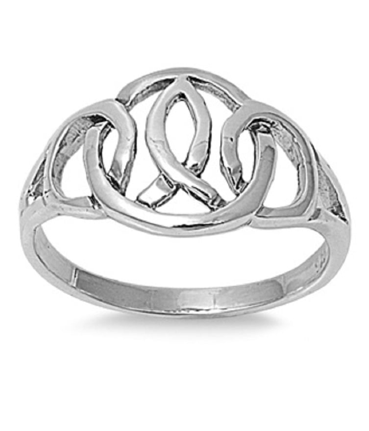 925 Sterling Silver Wicca Pagan Conception Ring Size 10 - Walmart.com