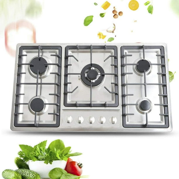 34 In Built-In 5 Burners Cooktop Hob Cooker Kitchen, Stove Top Gas ...