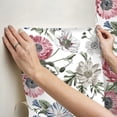 Vintage Poppy Peel & Stick Wallpaper - Walmart.com