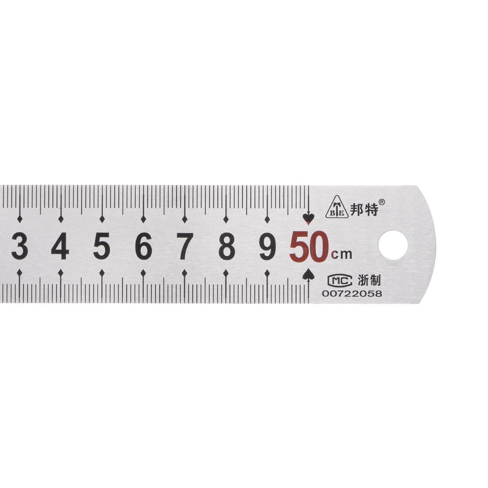 Uxcell Stainless Steel Ruler, 20" Metal Rulers 1.14" Wide Inch and ...
