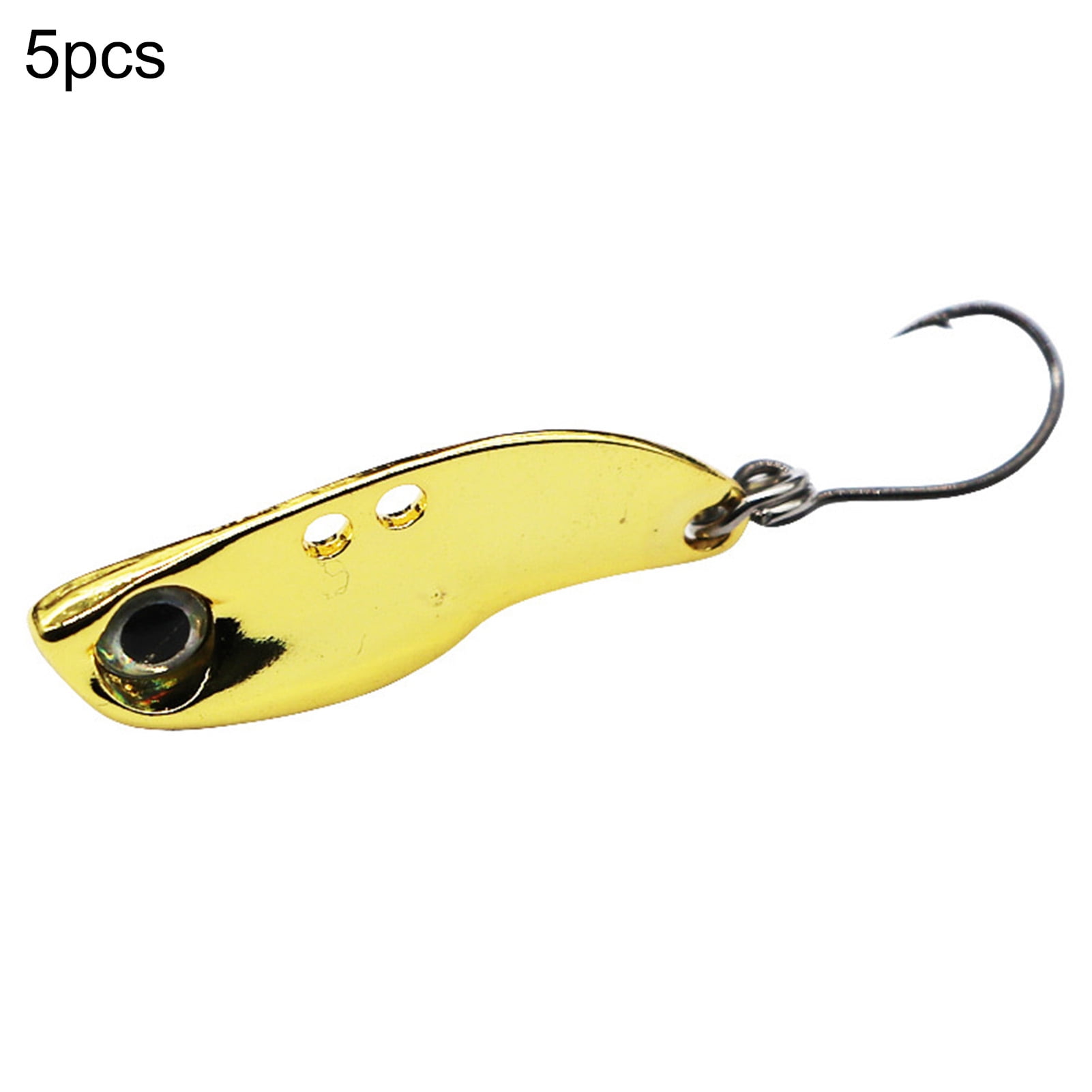 5Pcs 28mm Mini Vibration 3D Eyes Fishing Metal Bait Fake Lure for ...