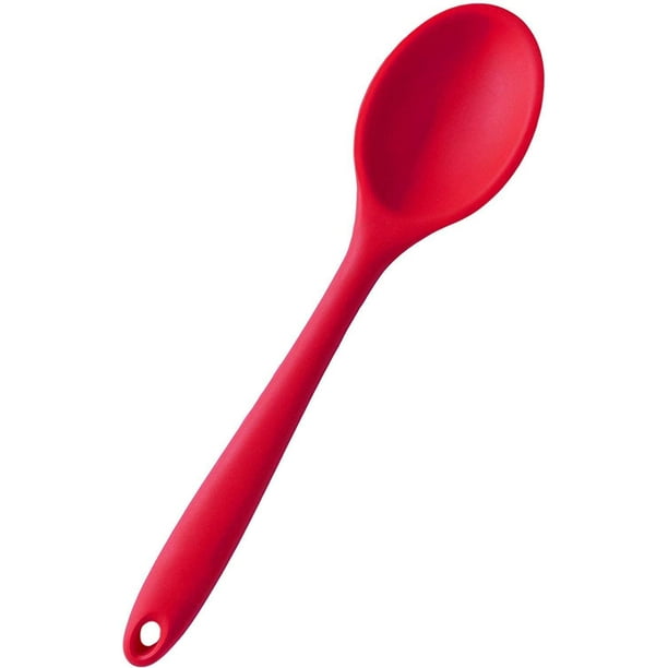 Silicone Mixing Spoon, High Heat Resistant to 480°F, Hygienic One Piece ...