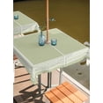 Sage Green Abstract Art Square Outdoor Tablecloth with Umbrella Hole ...