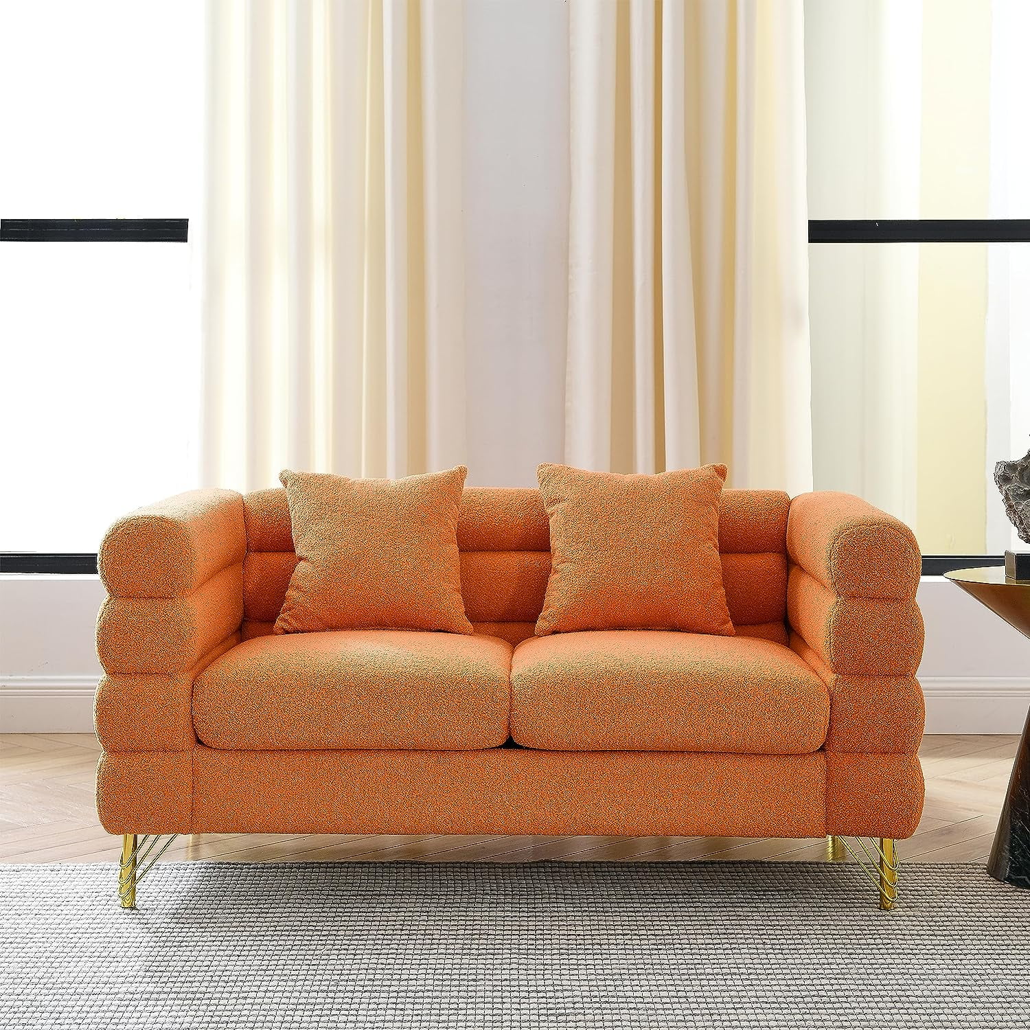 Holaki 60 Inch Oversized Loveseat Sectional Sofa, Living Room Comfort ...