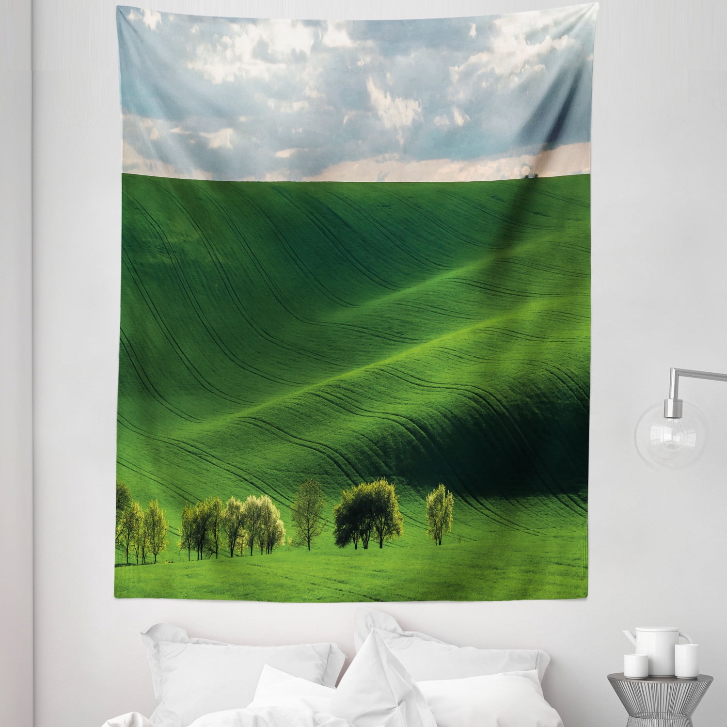 Nature Tapestry, Hills in the Rays of Evening Sun Agricultural ...