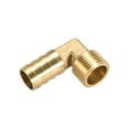 Uxcell Brass Barb Hose Fitting, Elbow Barbed to Male Pipe Adapter Connector 16mm - Walmart.com
