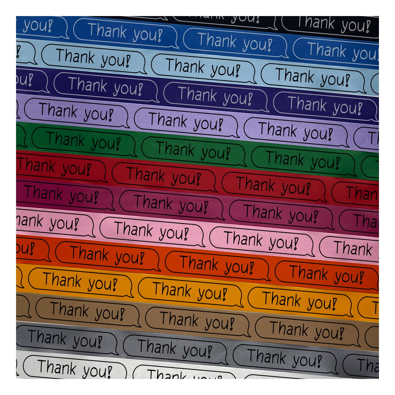 Thank You Chat Bubble Satin Ribbon for Gift Wrapping Bows Craft DIY ...