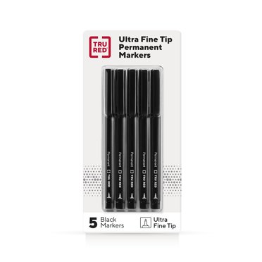 TRU RED Tank Permanent Markers Chisel Tip Blk Dozen TR54532 - Walmart.com