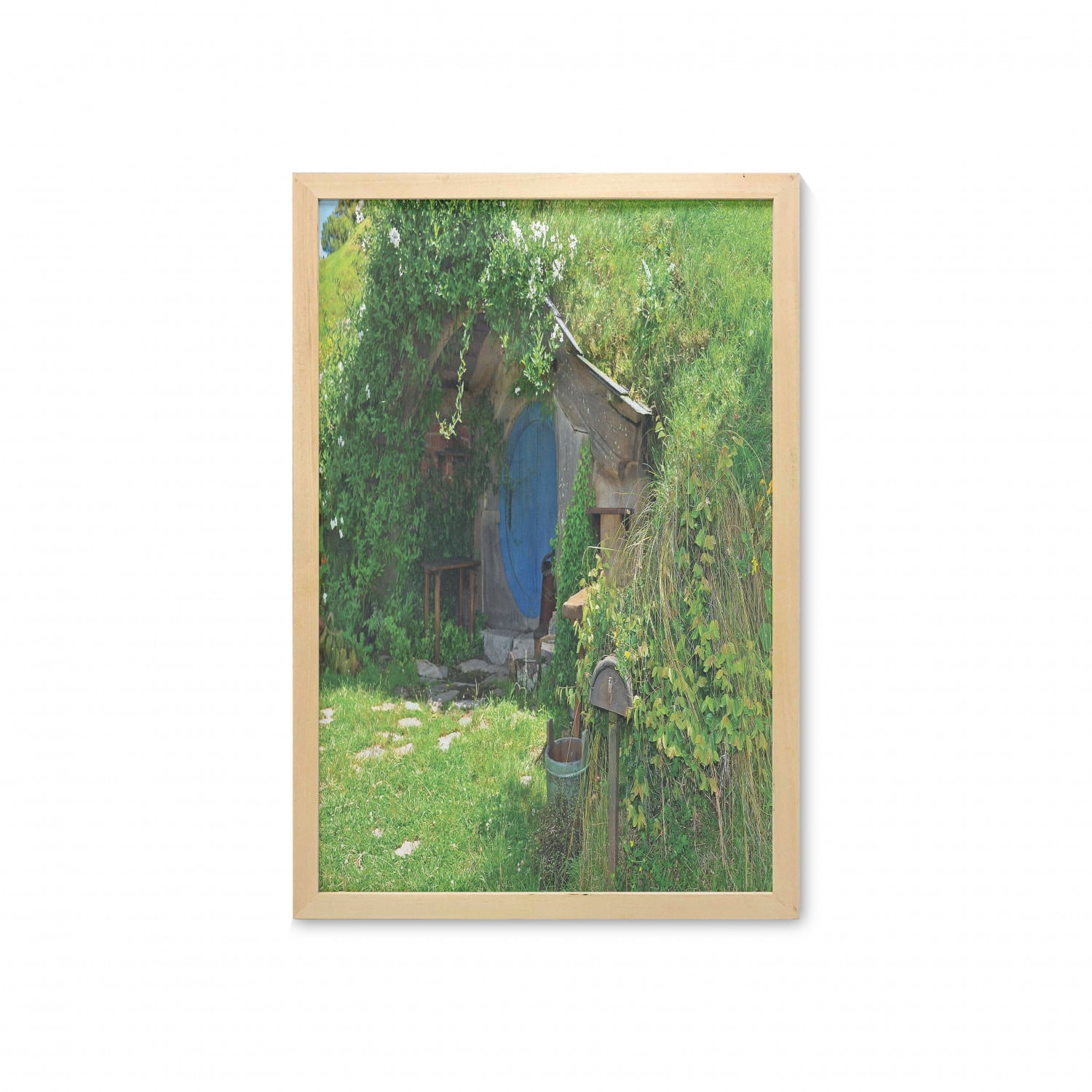 Hobbits Wall Art with Frame, Fantasy Hobbit Land House in Overhill ...
