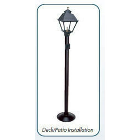 Aluminum Decorative Lamp Post Base ABA - Black - Walmart.com