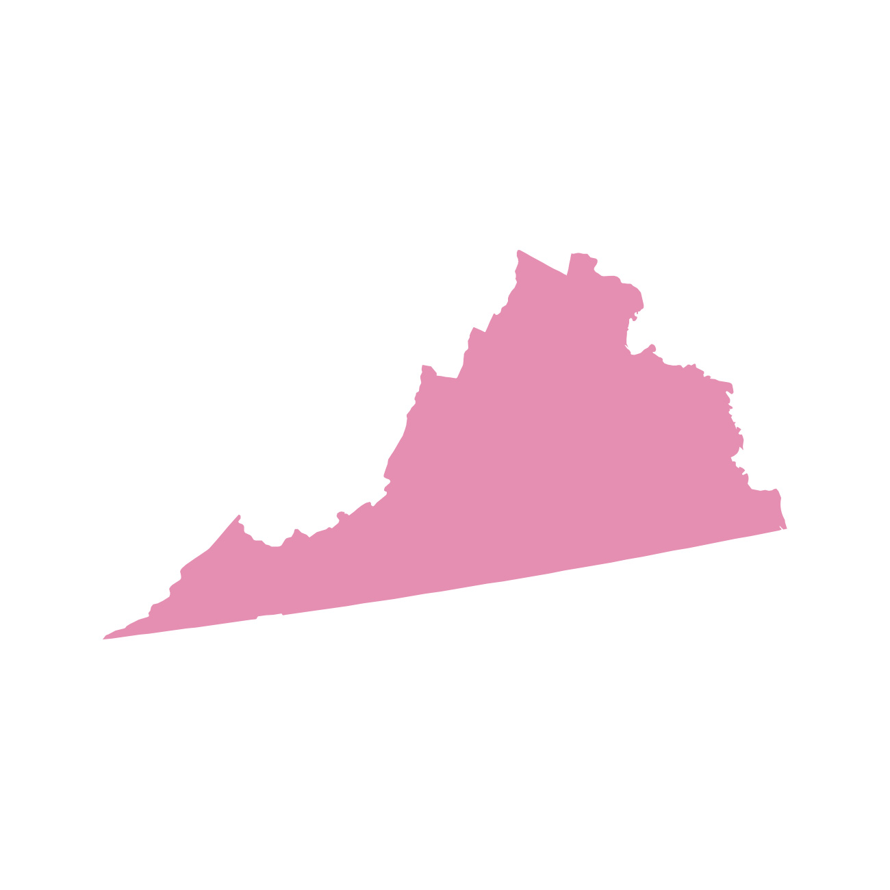 Virginia Shaped Sticker Decal Die Cut - Self Adhesive Vinyl ...