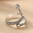 Alloy Cuff Finger Rings Wide Band Rings Snake Silver US Size 9 3/4(19 ...