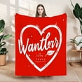 Cozy Red Heart Flannel Blanket - Soft & Warm Perfect for Travel Sofa ...
