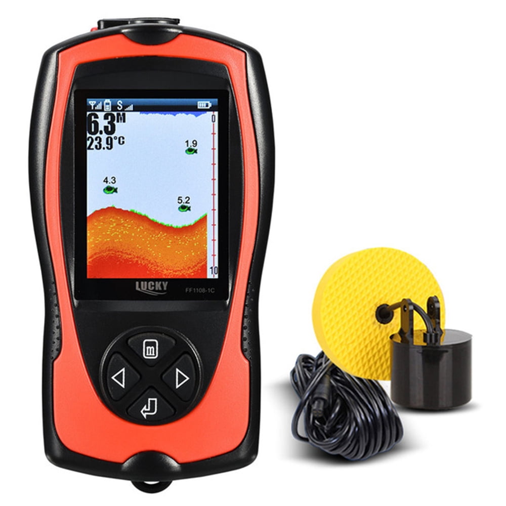 LUCKY FF1108-1CT Portable Fish Finder 100M/300FT Depth Fish Alarm Wired ...