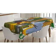 Ambesonne Dragonfly Tablecloth Rectangular Table Cover, Insects Nature ...