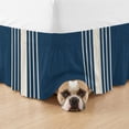 Abstract White Striped Bed Skirt Bed Skirts King Size 16 Inch Drop ...