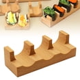 BIZHUA Beech Wood Sushi Tray 13.5x5x4, Japanese Natural Serving Board ...