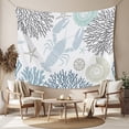 Blue Beige Coastal Small Tapestry for Bedroom Wall Hanging Tapestry ...