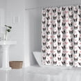 Basics Bathroom Shower Curtain, Water Resistant Fabric with Grommets ...