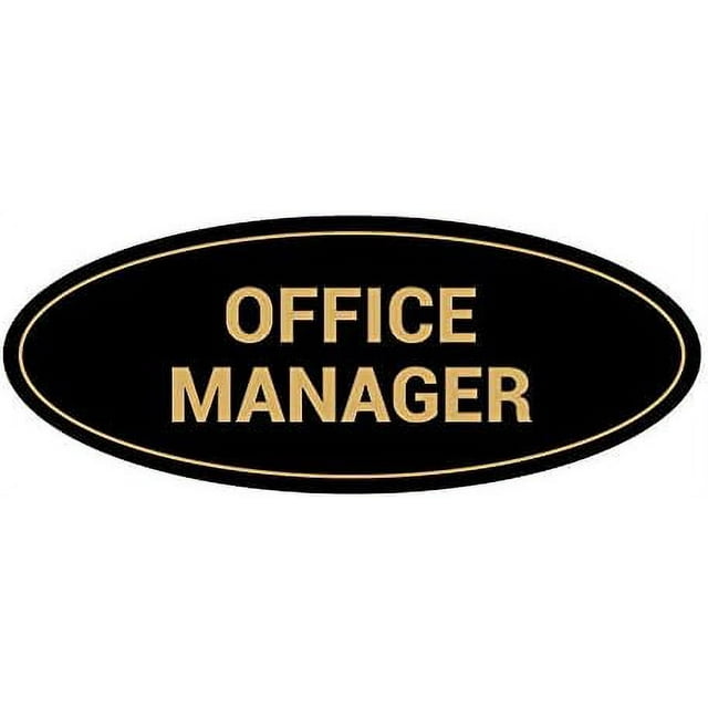 oval office manager sign (black gold) - large - Walmart.com