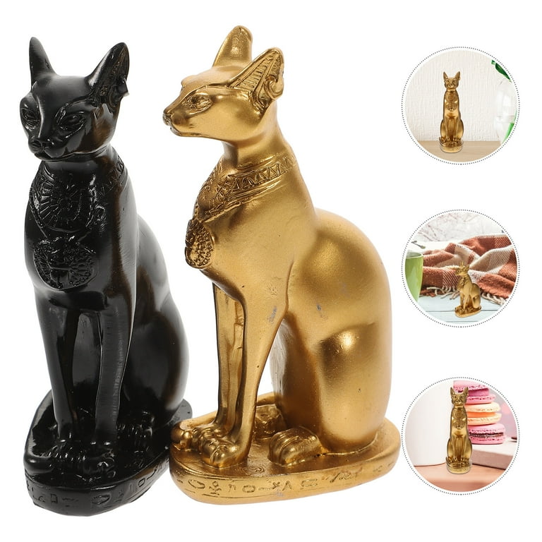 Gold Egyptian Cat Statue