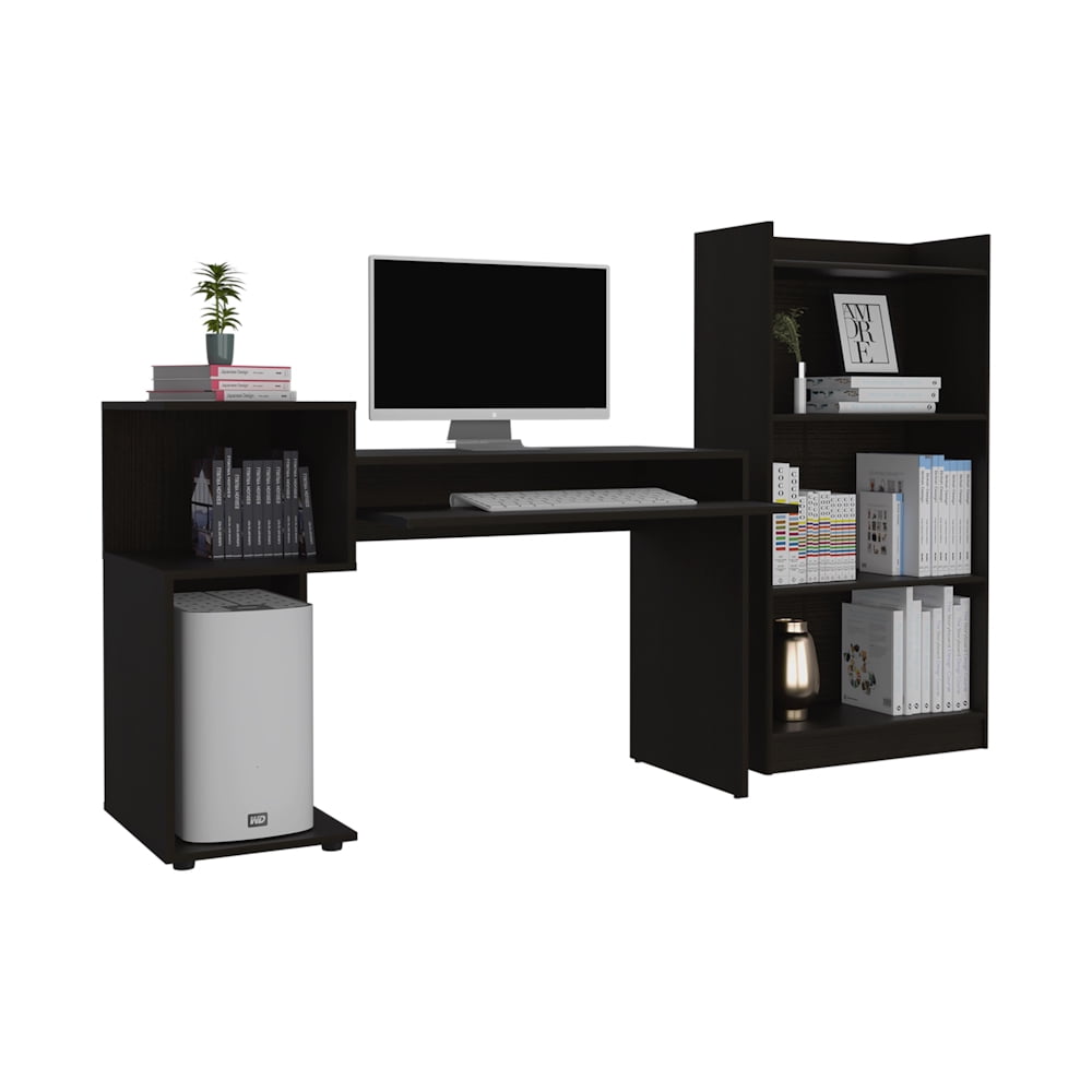 Muebles Combo Oficina Excelsior Escritorio Atlanter y Librero Wengue ...