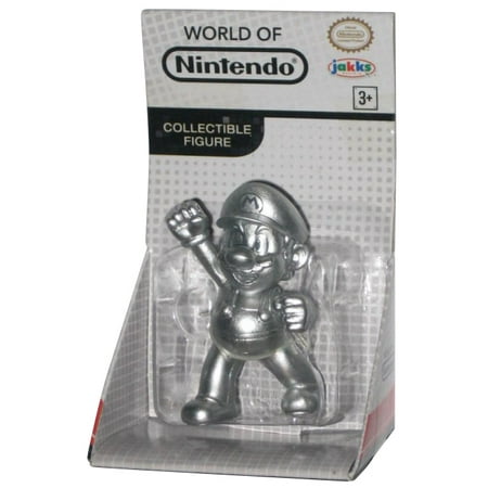 World of Nintendo Super Mario Bros. Silver Metal Jakks Pacific Figure ...