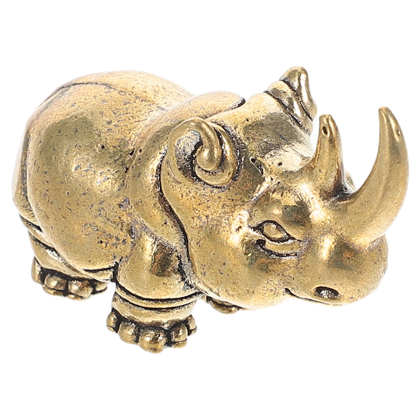 Click here for Luxshiny Solid Brass Rhino Figurine Decorative Ani... prices