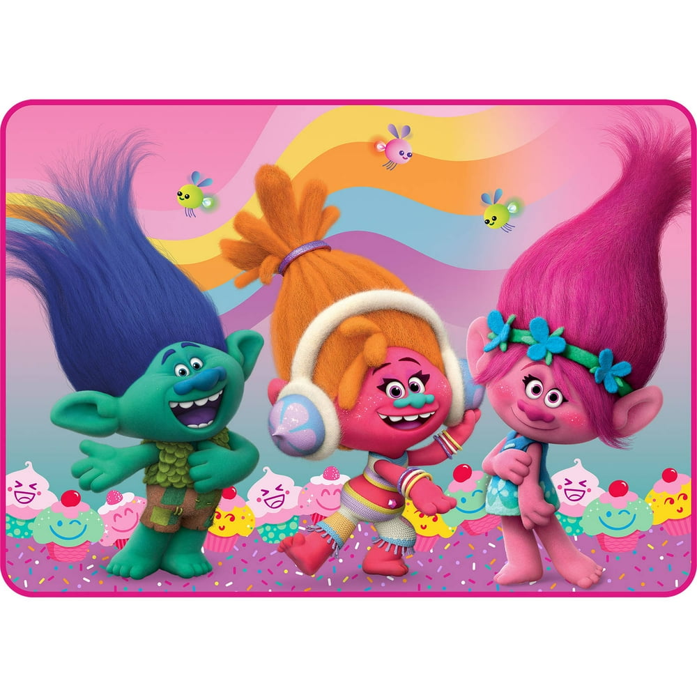 DreamWorks 30" x 46" Trolls Flowing Rainbow Accent Rug - Walmart.com ...