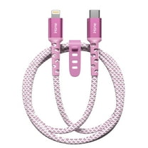iHome 6FT Durastrain Ltng to C Nylon Cable with Wrap- Pink - Walmart.com