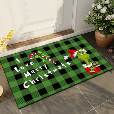 Christmas Doormat Holiday Indoor Outdoor 40 x 60cm,Christmas Grinch Mat ...