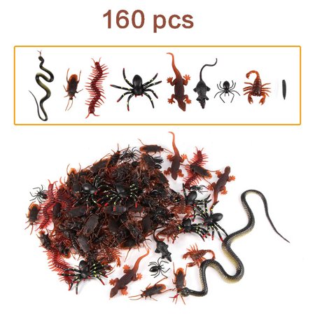 Halloween Party Prank Prop Fake Cockroach Spider Fake Gecko Worm ...