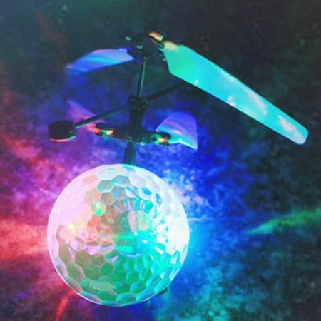 Infrared Induction Flying Flash Disco Colorful LED Ball Helicopter ...