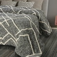 LR Home Geometric Cotton Tufted Washable/Lightweight Coverlets, Queen ...