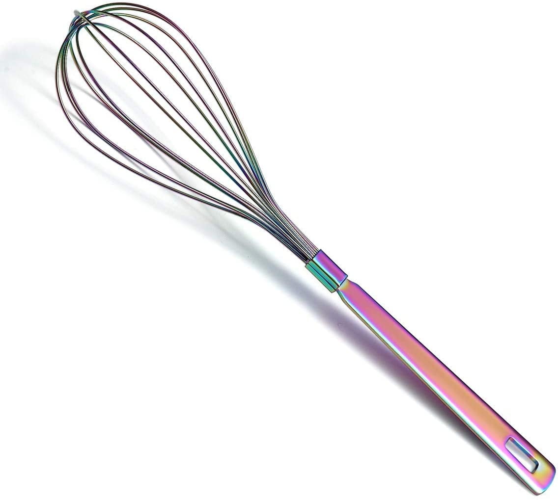 Rainbow Whisk, Stainless Steel Whisk for Cooking, with Titanium Rainbow ...