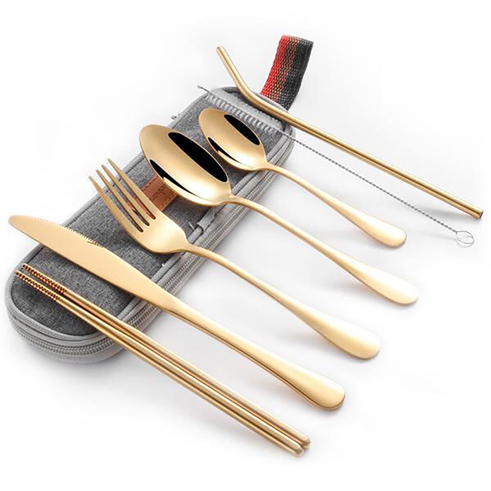 Click here for Hiroekza 8-Piece Travel Utensils Set - Stainless S... prices