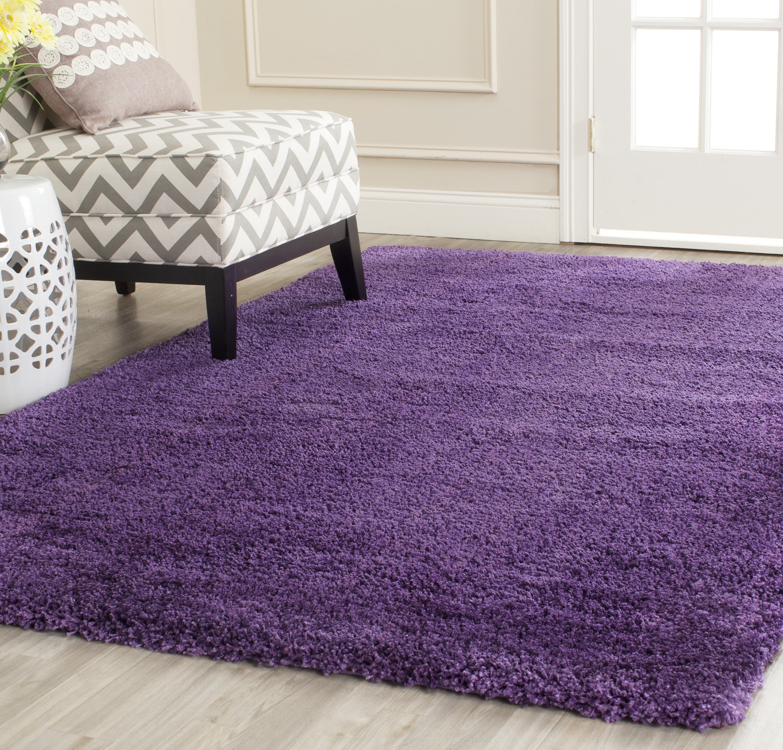SAFAVIEH Milan Harlow Solid Shag Area Rug, Purple, 8' x 10' - Walmart.com