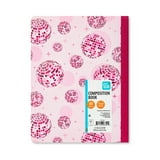 Pen+Gear College Ruled Composition Book, 7.5" x 9.75", Pink Disco Balls ...