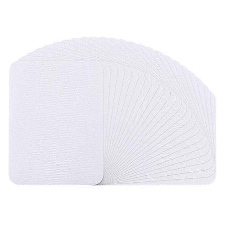 Iron-on Cotton Jacket Elbow Stickers Appliques 12.5x9.5cm 26Pcs White ...