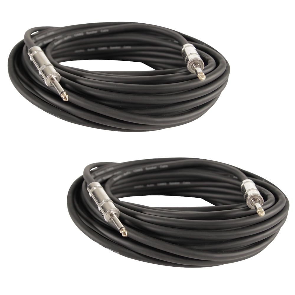 Seismic Audio Pair of 50 Foot 1/4" to 1/4" Speaker Cables -12 Gauge 2 ...