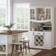 Living Skog 73 in. Pantry Kitchen Storage Cabinet Wine Buffet MDF White ...