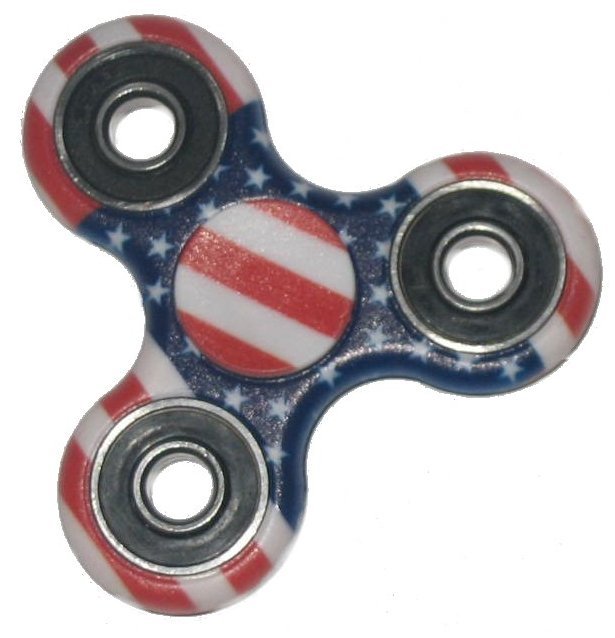 KuKu Fidget Hand Finger Spinner Toy - American Flag (For Kids, Adult ...