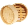 BambooMN 3 inch Mini Bamboo Food Steaming Dim Sum Dumpling Steamer ...