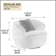 Williamspace Swivel Accent Sofa Chair with Pillow, Modern Comfy Boucle ...