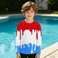 Yuncity Little Boys T-Shirts Long Sleeve Crew Neck Colorblock Ice Cream ...