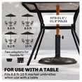 18" Umbrella Base - Round Resin Patio Stand for Φ1.5-1.89" Pole ...