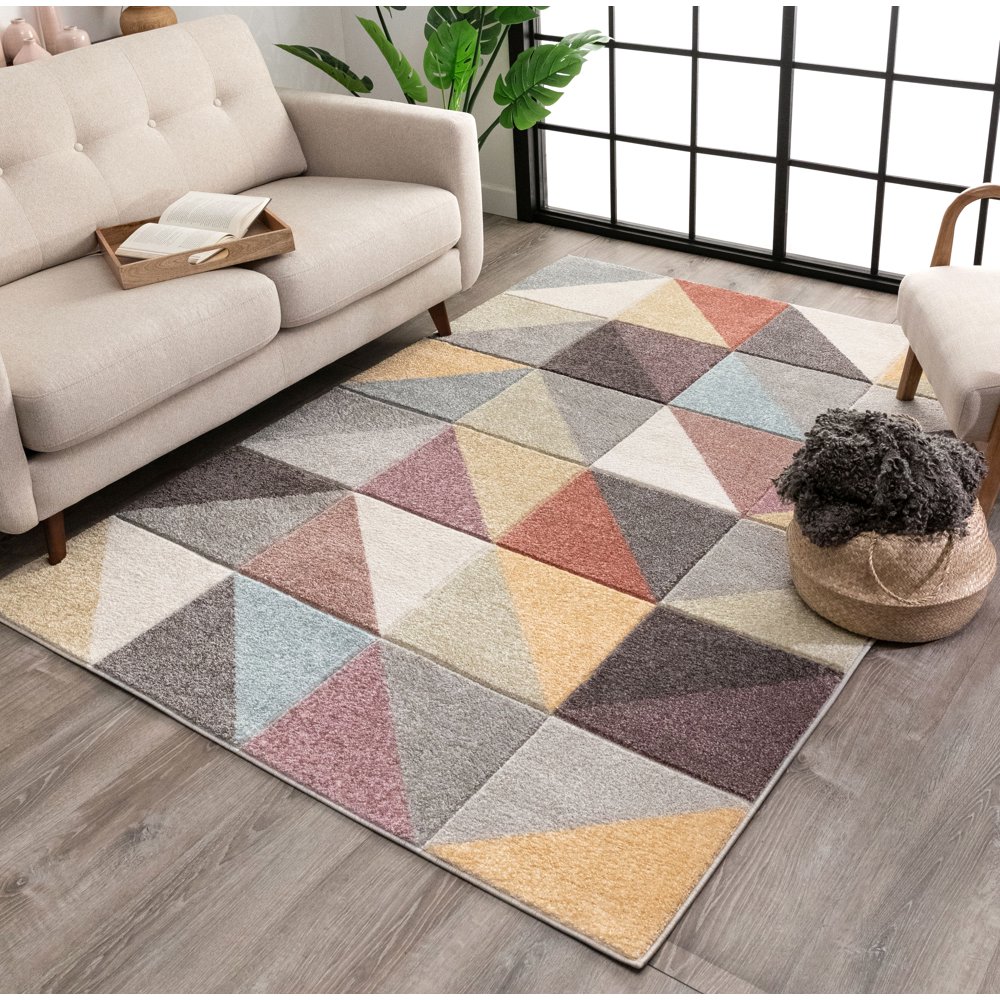 Well Woven Plano Soft Pastel Multi Color Triangle Boxes & Squares ...