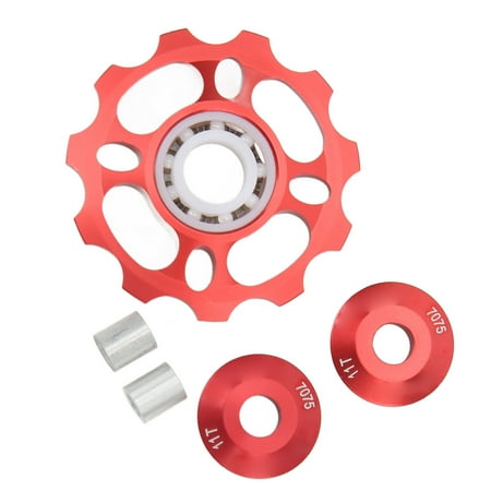 Guide Wheel,11T Ceramic Bearings Bike Rear Derailleur Pulley,Aluminum ...