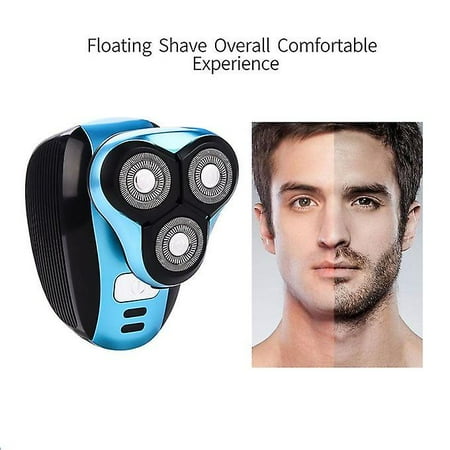 3 Heads Floating Blades Electric Shaver Usb Wireless Rechargeable Razor ...